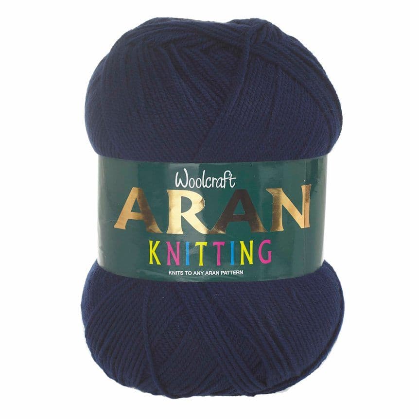 Woolcraft Aran 100 Acrylic 400gm 417 Navy
