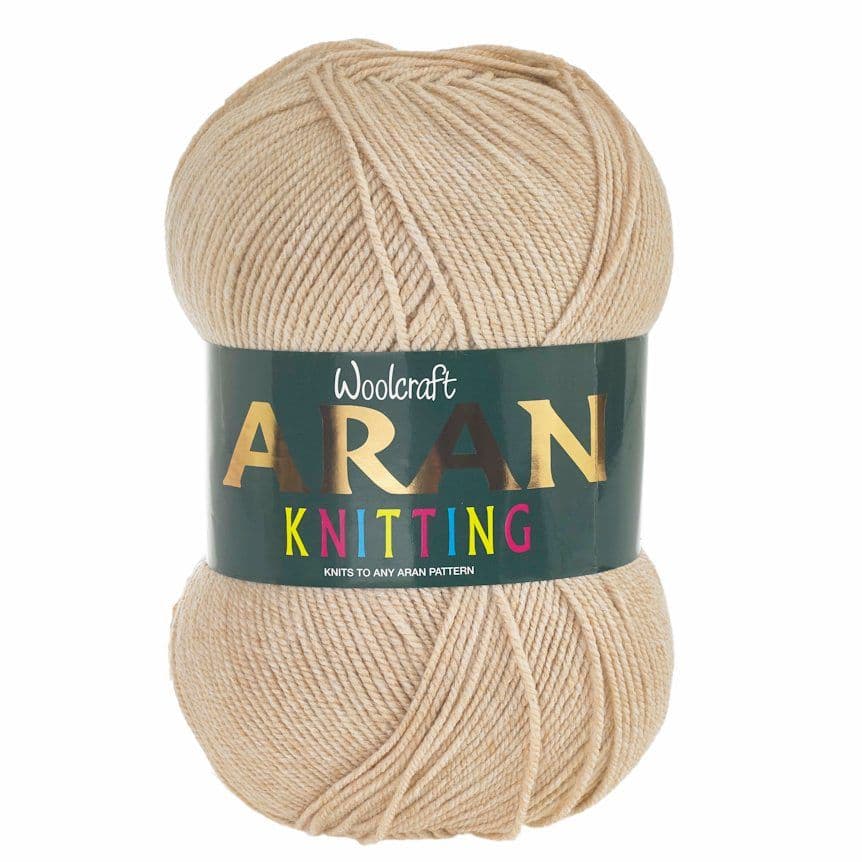 Woolcraft Aran 100 Acrylic 400gm 444 Beige