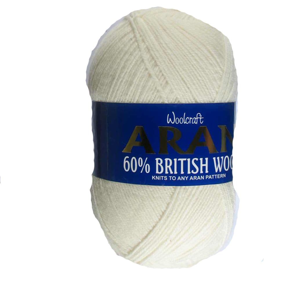 Woolcraft Aran 500g 60 wool 025 Cream