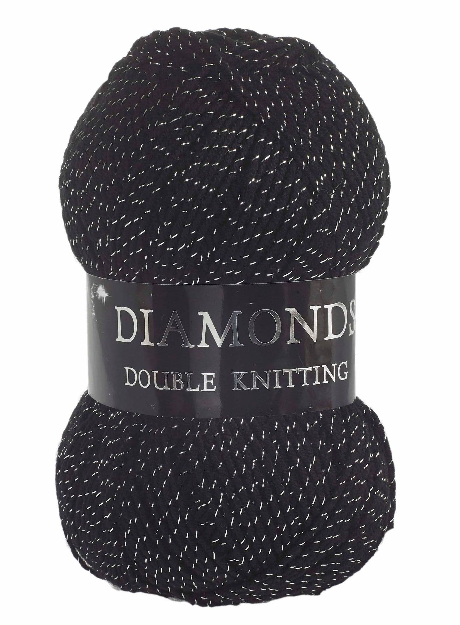 Woolcraft Diamonds DK 002 Black/Silver 100g