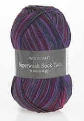 Woolcraft Superwash Sock Wool 4 Ply 046 Harlequin 100g