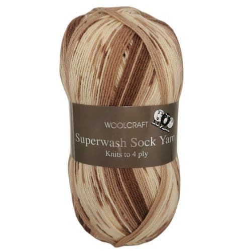 Woolcraft Superwash Sock Wool 4 Ply 150 Tuscany 100g
