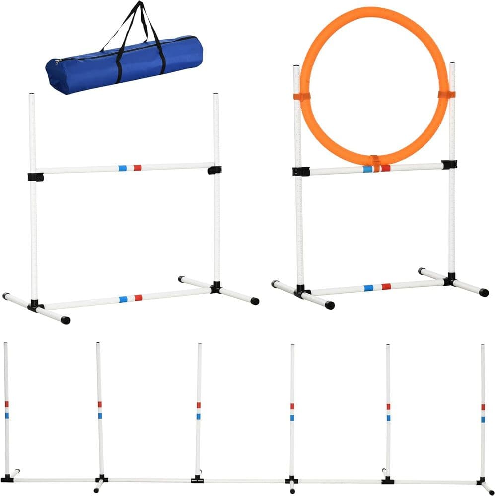 Simply PetTastic - 3 Piece Pet Agility Training Equipment, Jump, hoop ...