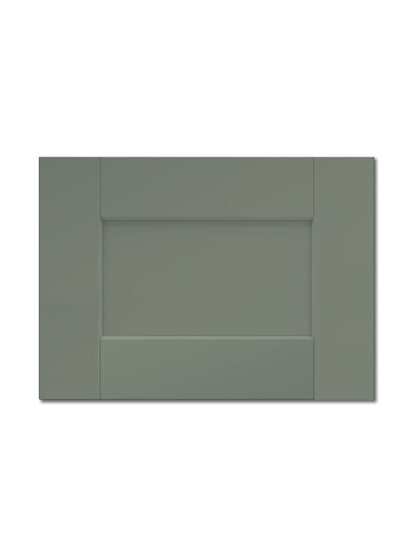 Second Nature Belsay Smooth Reed Green Kitchen Door Sample