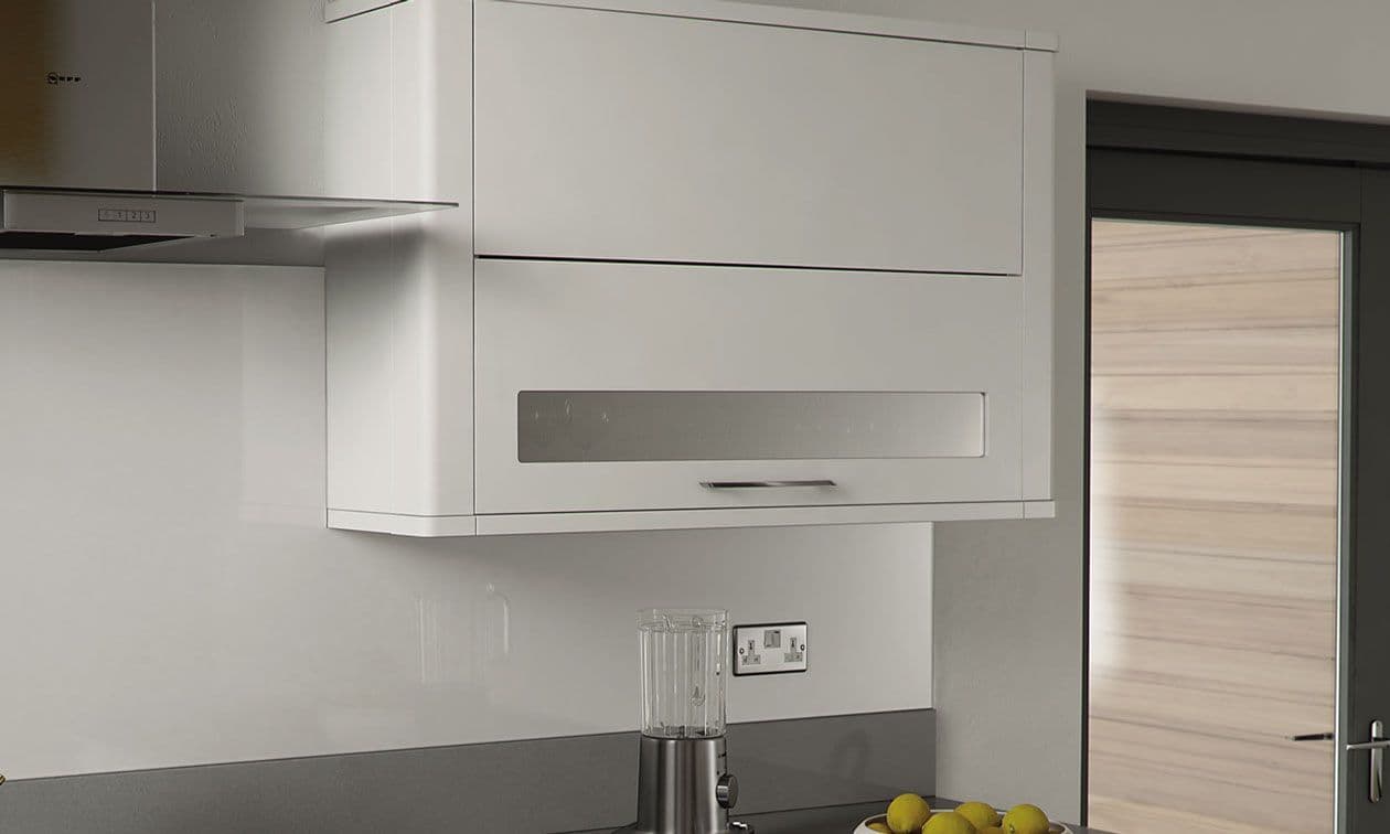 Porter Gloss White Breakfast bar end panel, 2400x900x18mm