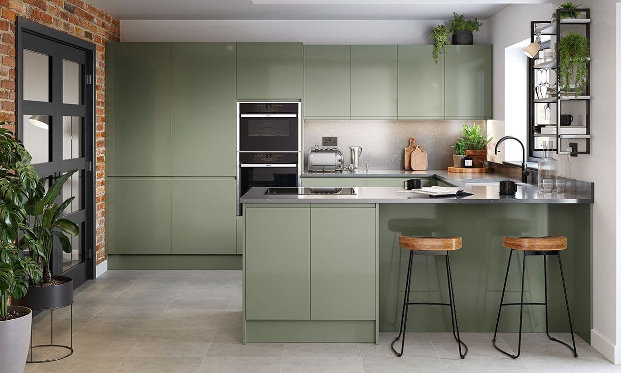 Remo Gloss Regiment 900mm Wall Peninsular Unit 900mm High