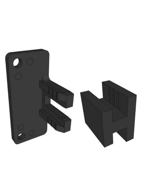 Securing brackets for top and mid supports, black plastic, pk 25 pair ...