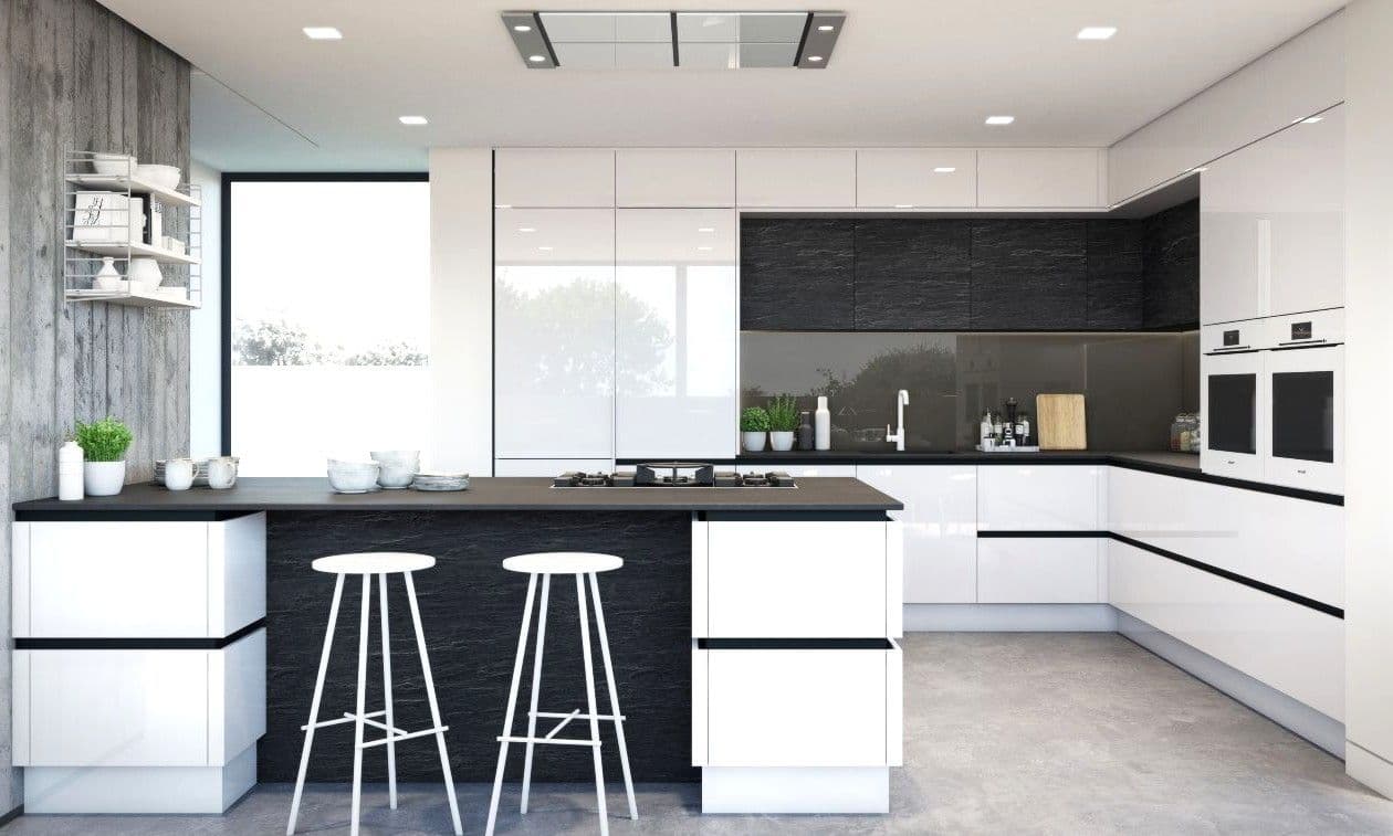 True Handleless Matt White Modern cornice/light pelmet, 3050x50x28mm