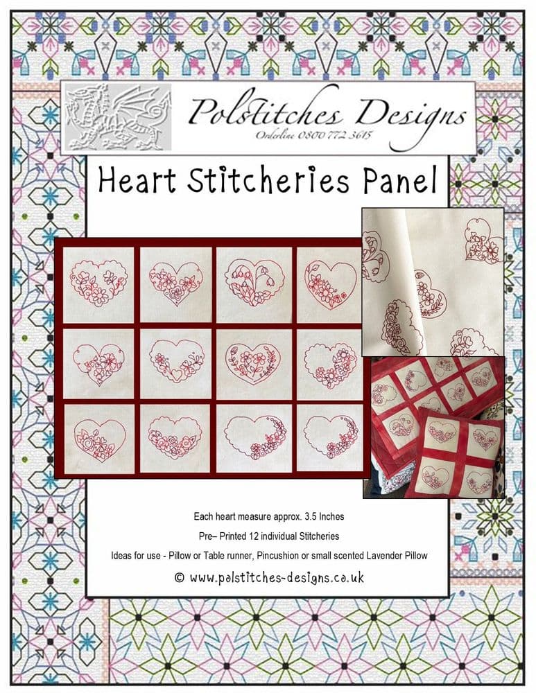Heart Stitcheries Panel