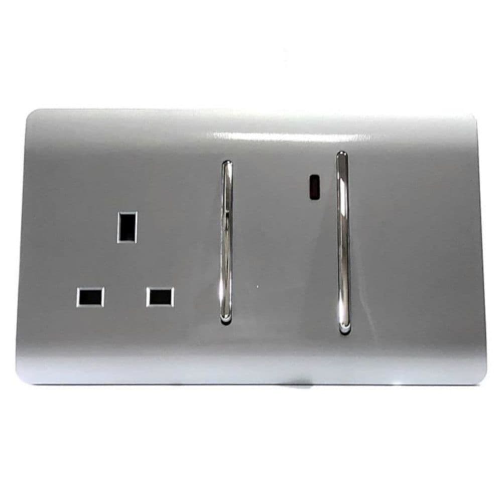 Trendi 45 Amp Modern Designer Cooker Switch & 13 Amp Plug Socket with ...