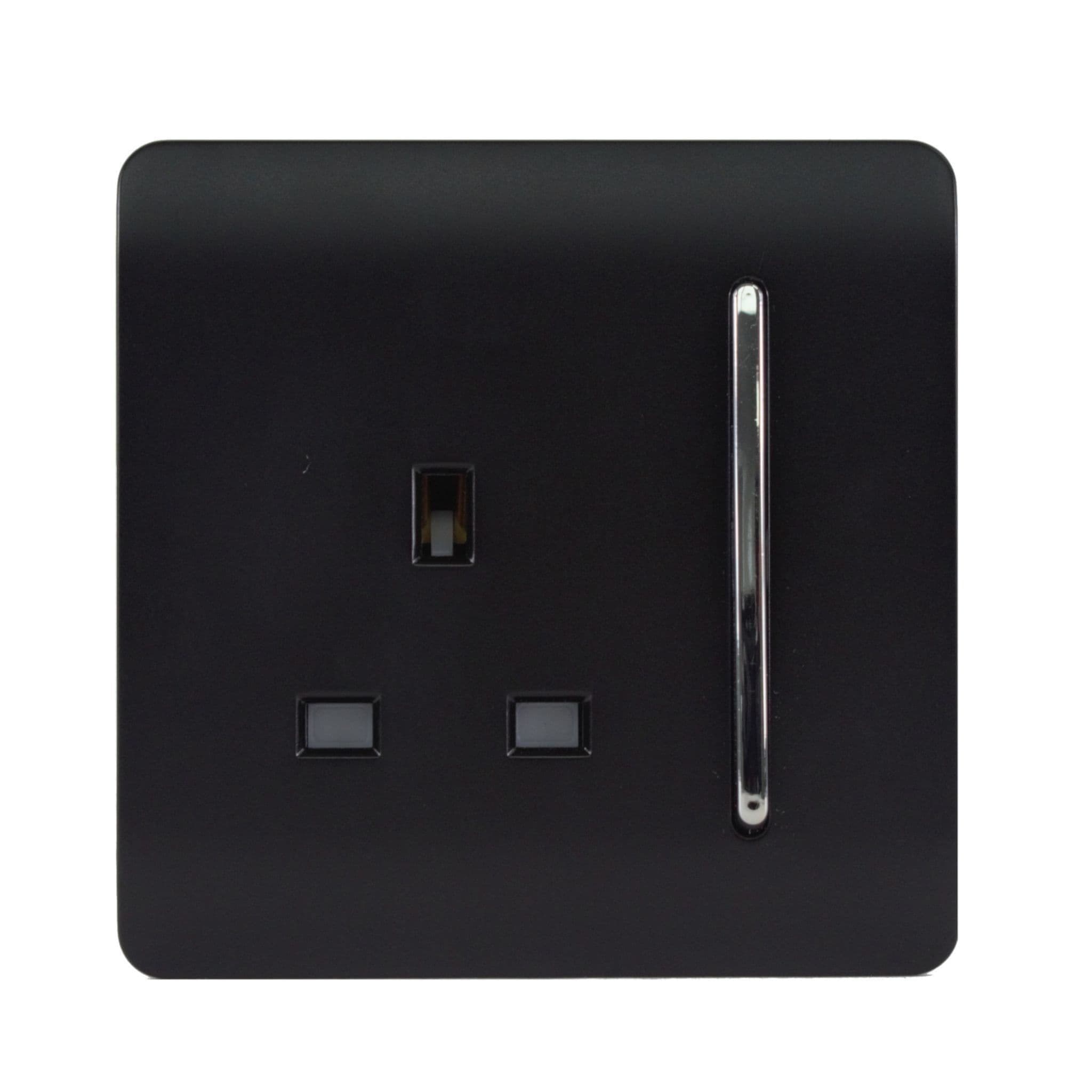 Trendi Switch 1 Gang 13 Amp Switched Modern Designer Plug Socket in ...
