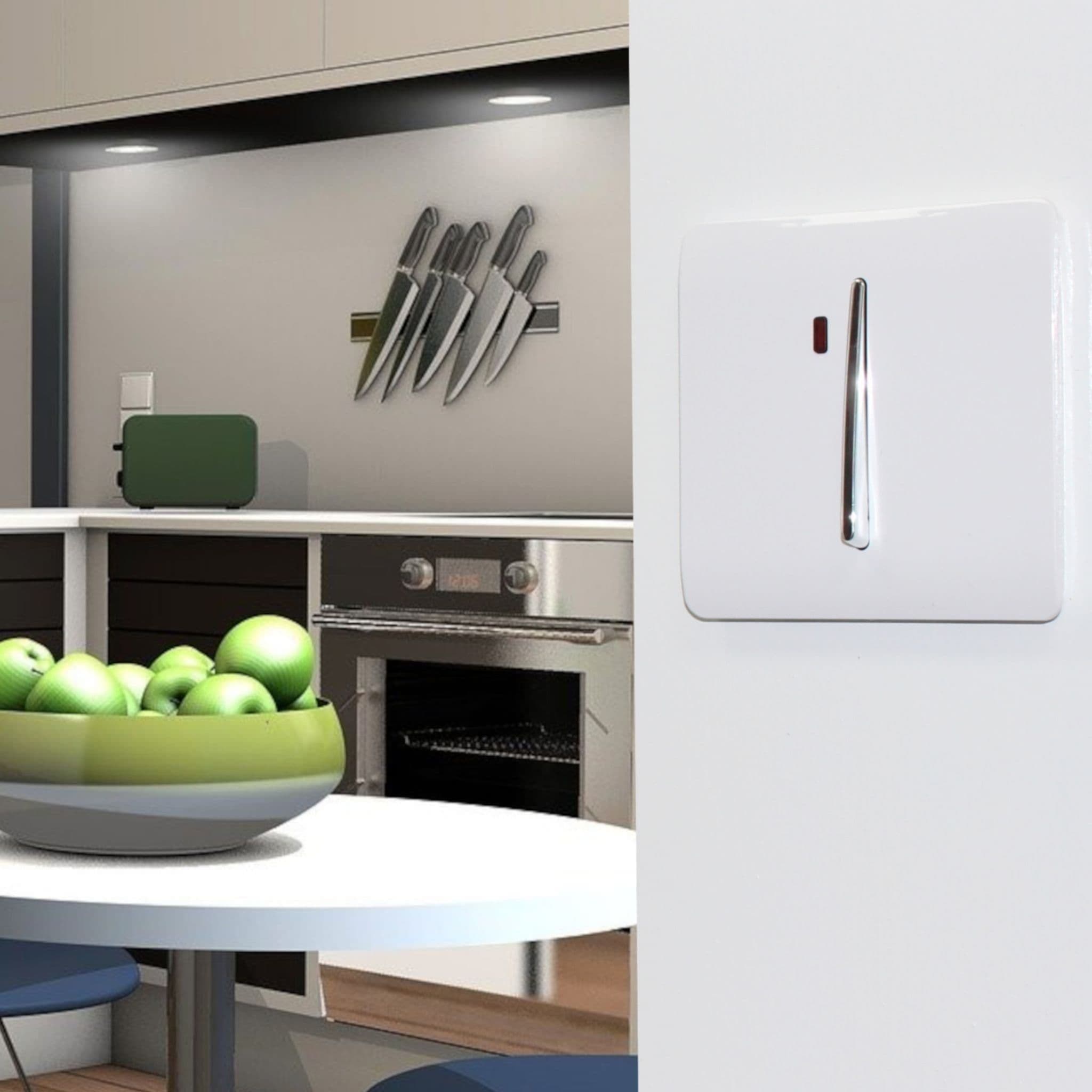 Trendi Switch 1 Gang 20 Amp Modern Designer Heavy Duty Rocker Switch in ...