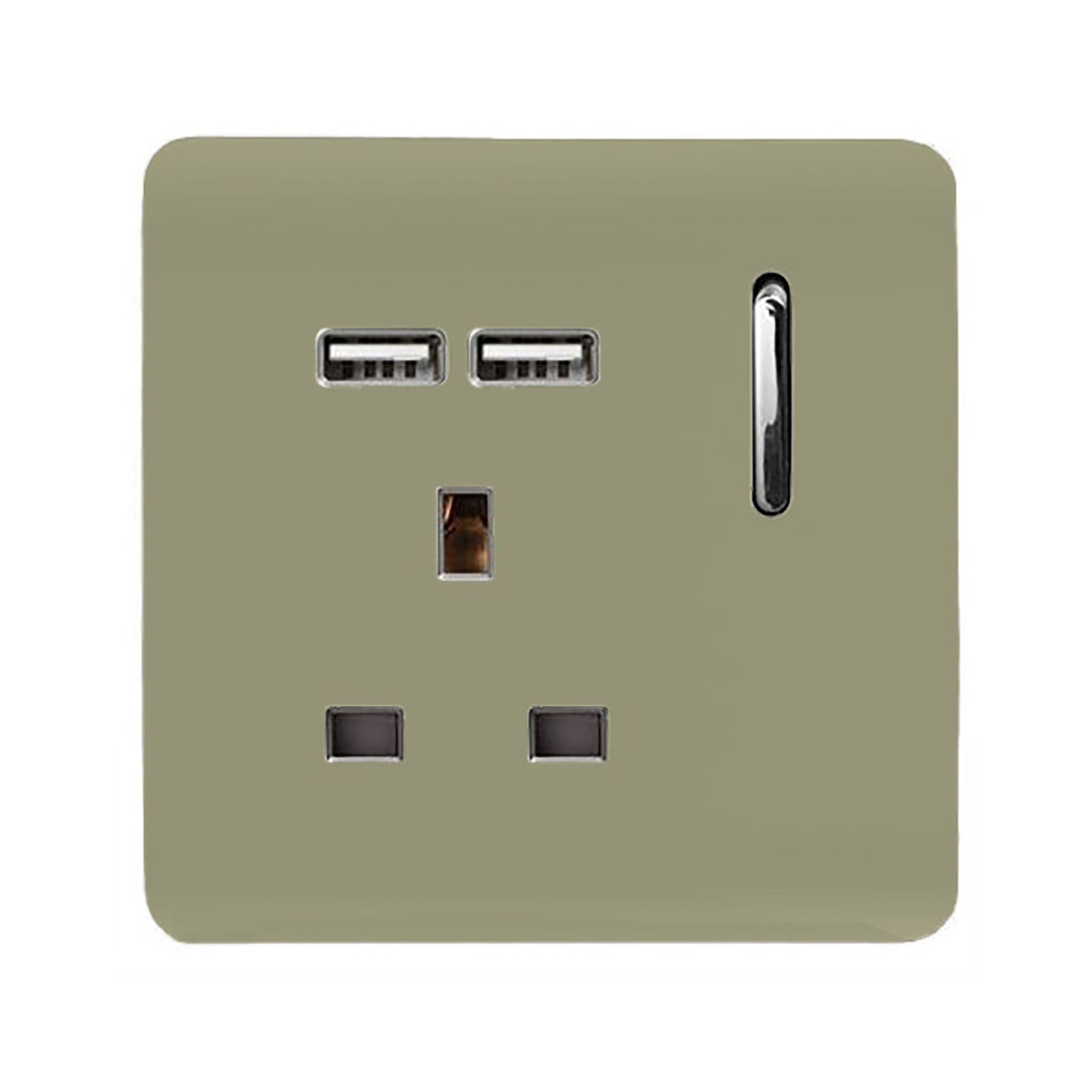 Trendi Switch 1 Gang USB 2100mA Modern Designer Plug Socket in ...