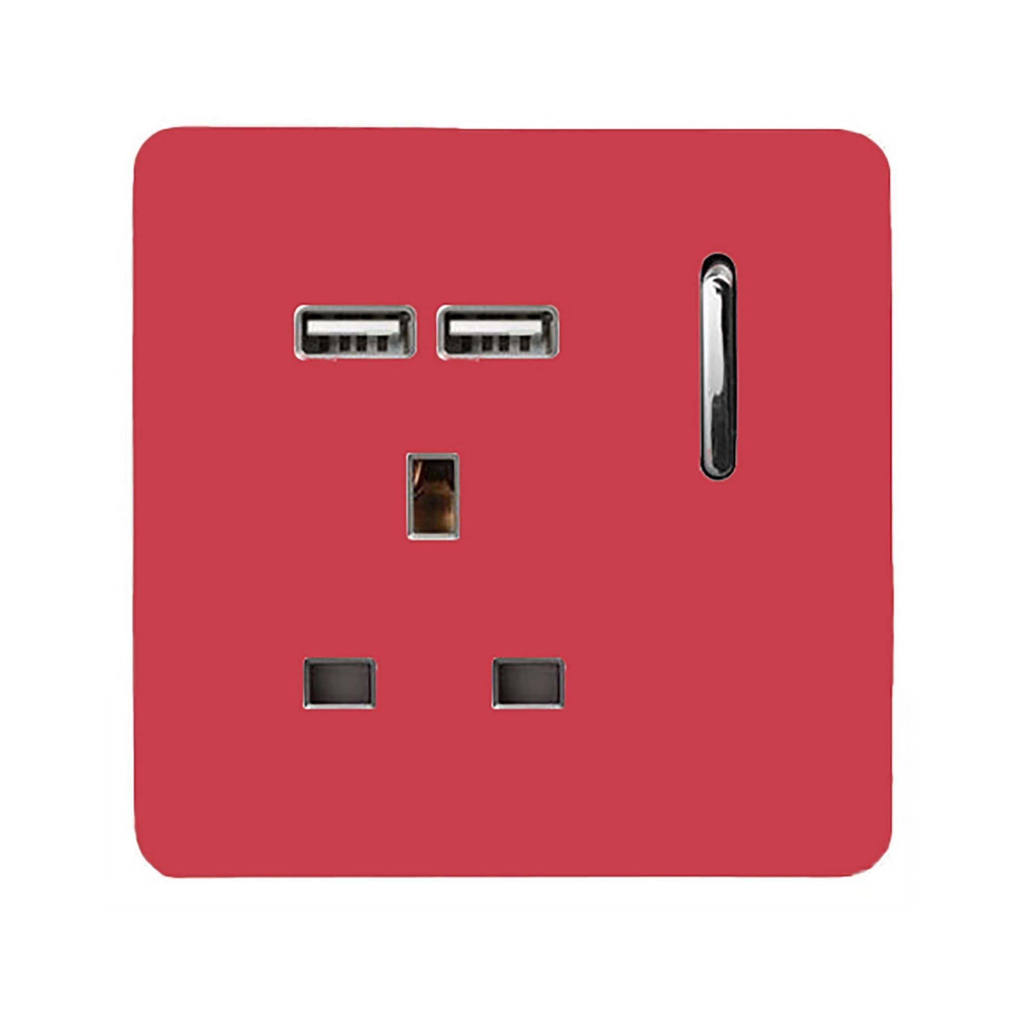 Trendi Switch 1 Gang USB 2100mA Modern Designer Plug Socket in ...