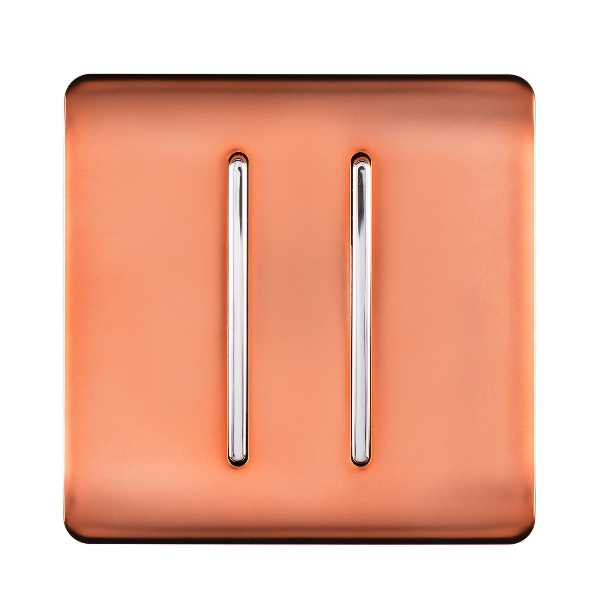 Trendi Switch 2 Gang 1 or 2 way Rocker Modern Designer Light Switch in ...