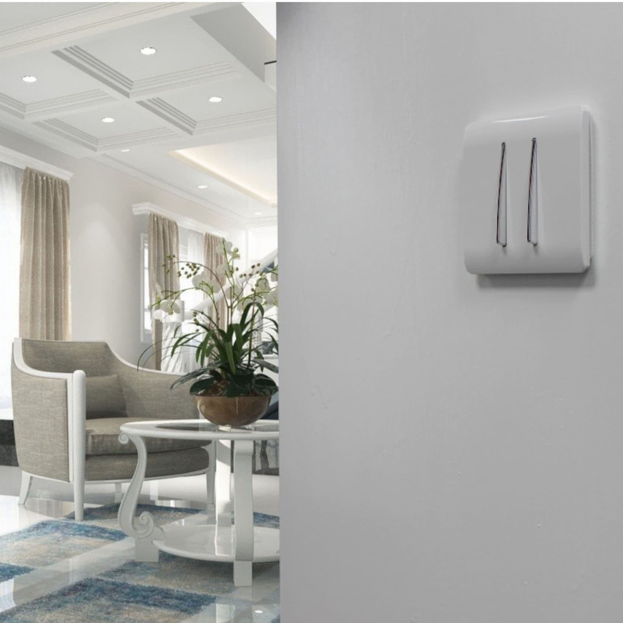 Trendi Switch 2 Gang 1 or 2 way Rocker Modern Designer Light Switch in ...