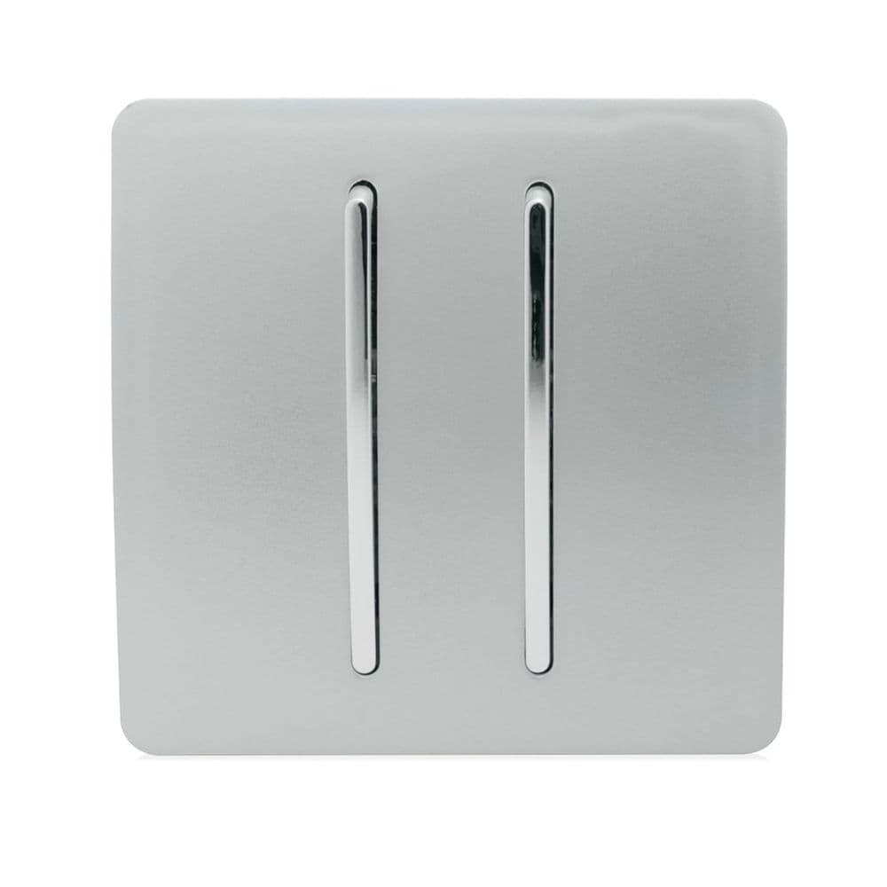 Trendi Switch 2 Gang 1 or 2 way Rocker Modern Designer Light Switch in ...