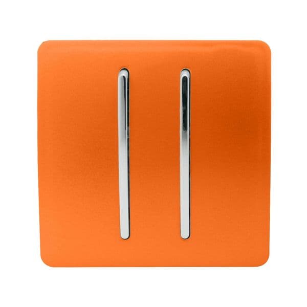 Trendi Switch 2 Gang 1 or 2 way Rocker Modern Designer Light Switch in ...