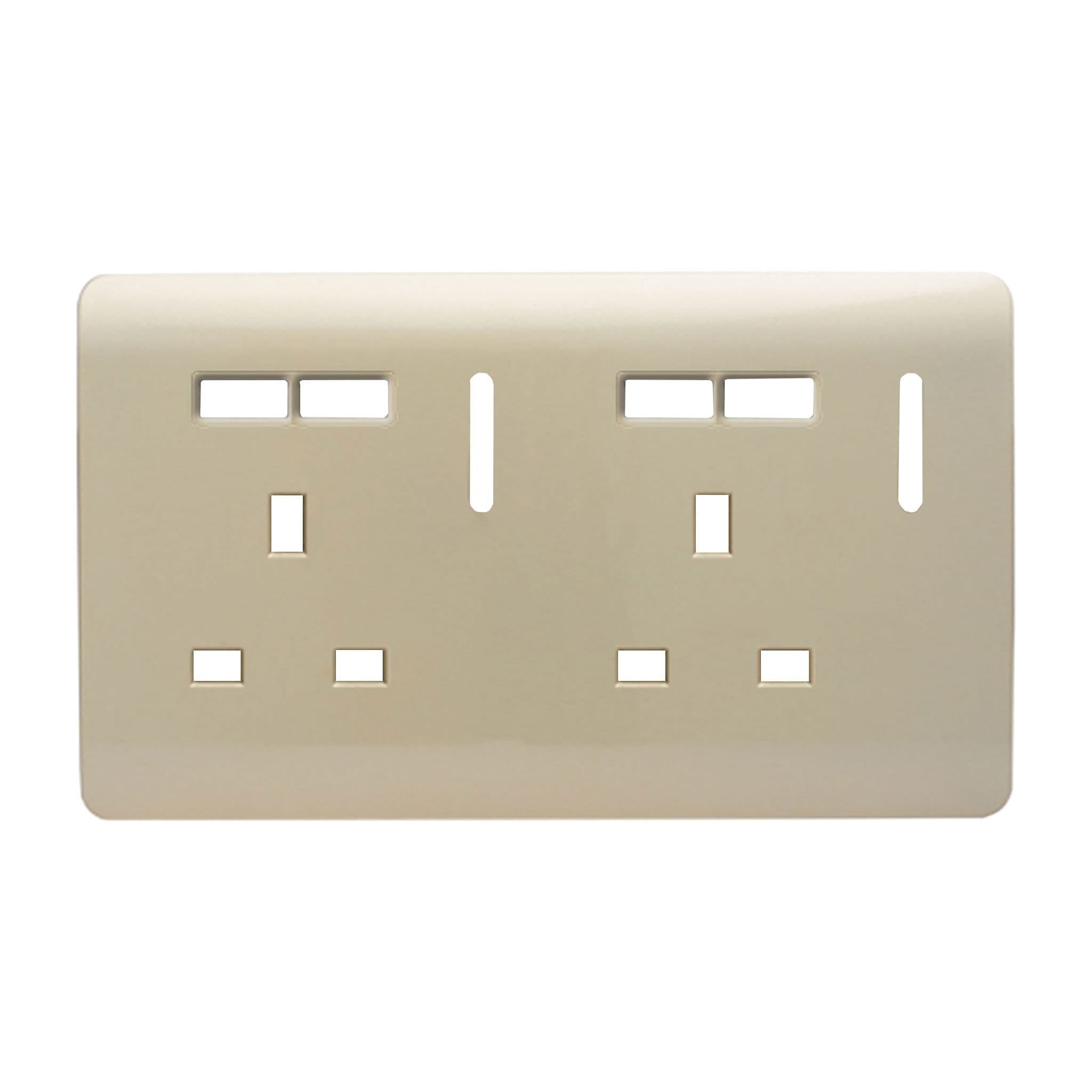 Trendi Switch 2 Gang 4 Port USB Spare Faceplate For Modern Designer ...