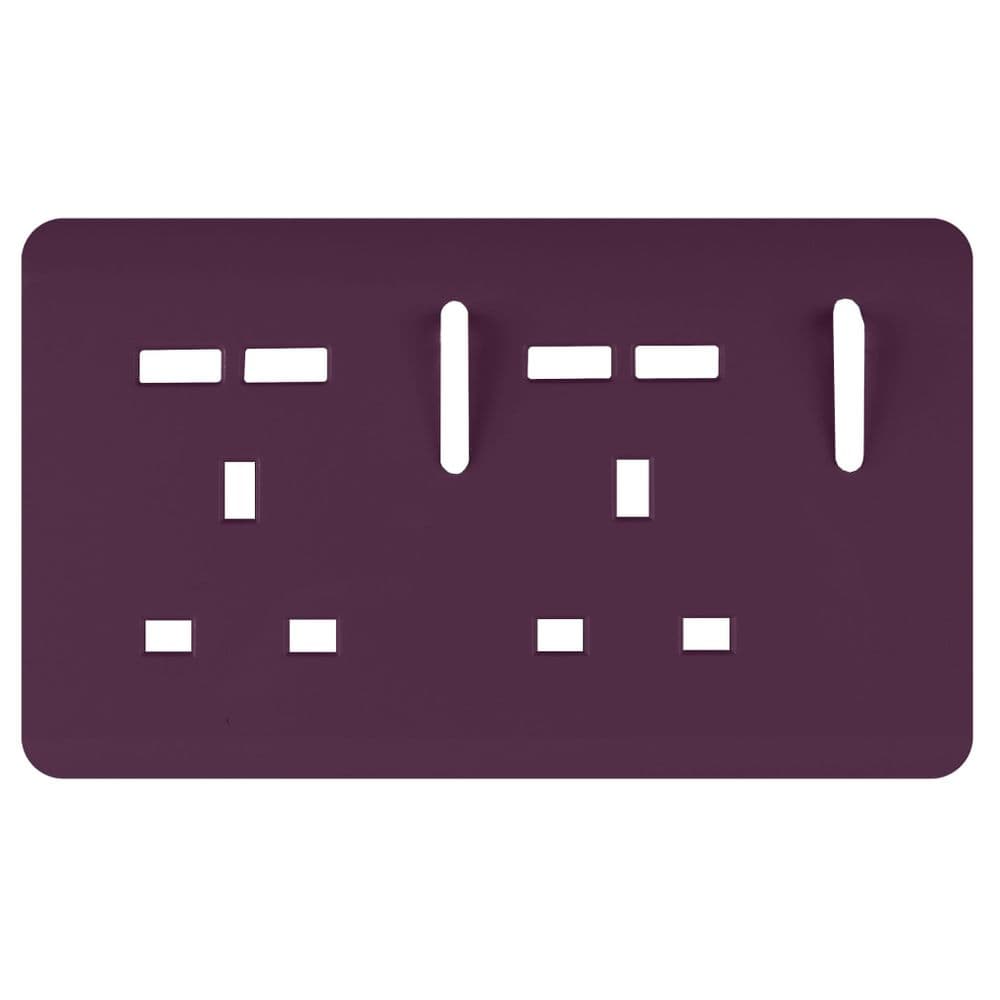 Trendi Switch 2 Gang 4 Port USB Spare Faceplate For Modern Designer ...