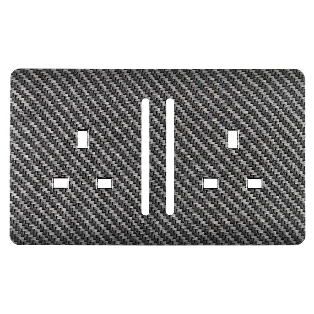 Trendi Switch 2 Gang Long Switched Spare Faceplate For Modern Designer ...