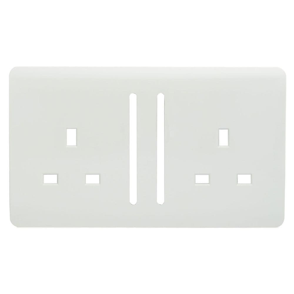 Trendi Switch 2 Gang Long Switched Spare Faceplate For Modern Designer ...