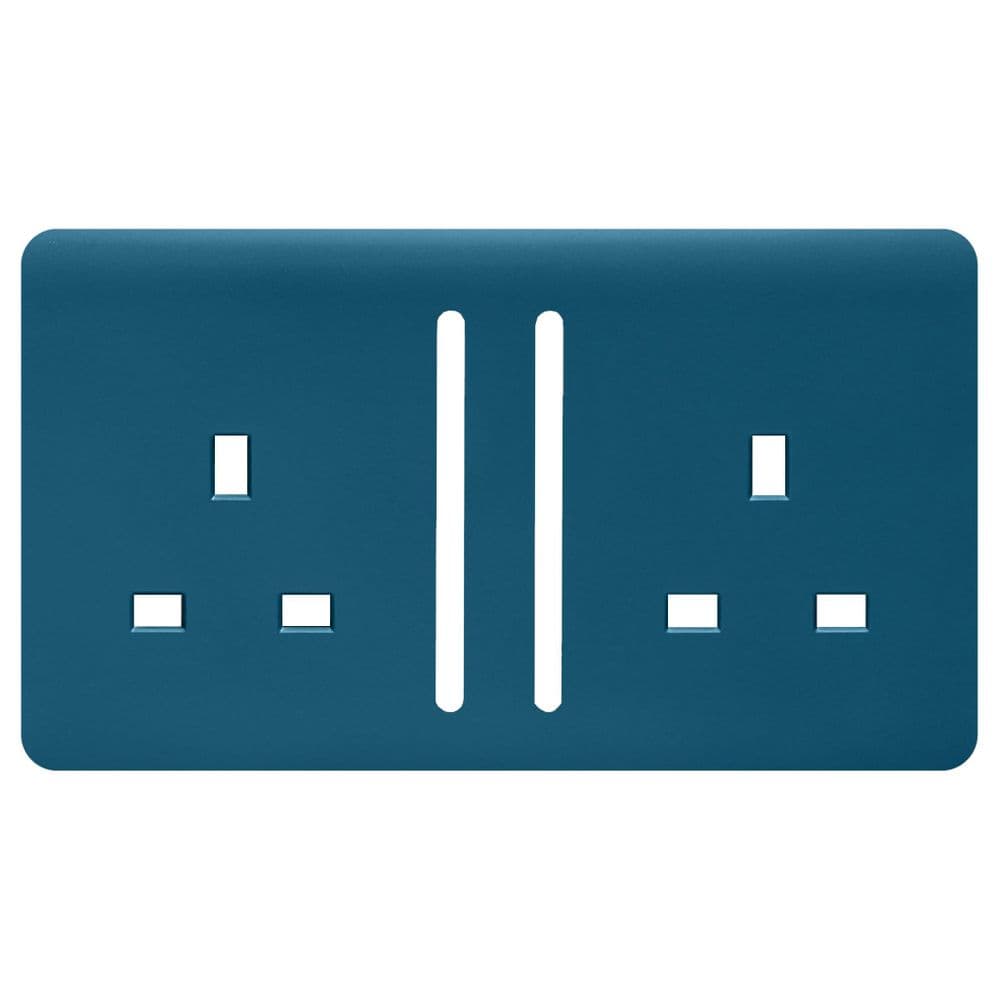 Trendi Switch 2 Gang Long Switched Spare Faceplate For Modern Designer ...