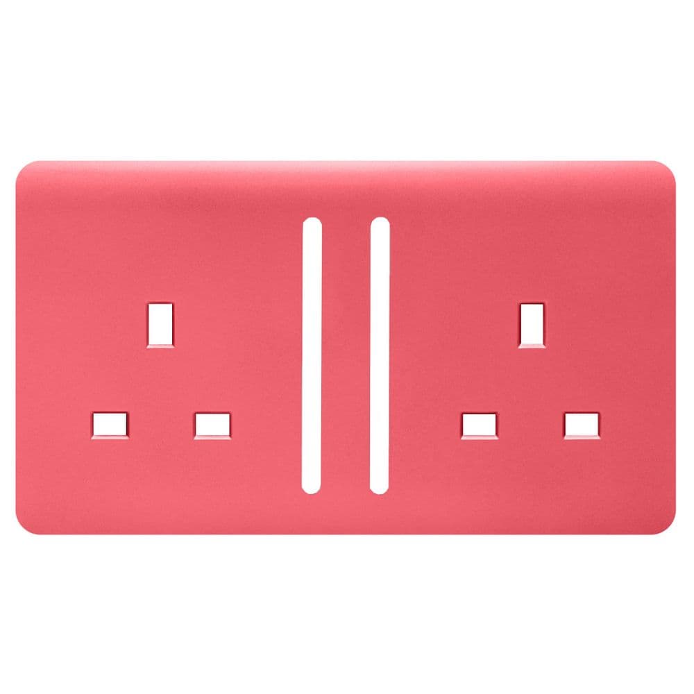 Trendi Switch 2 Gang Long Switched Spare Faceplate For Modern Designer ...