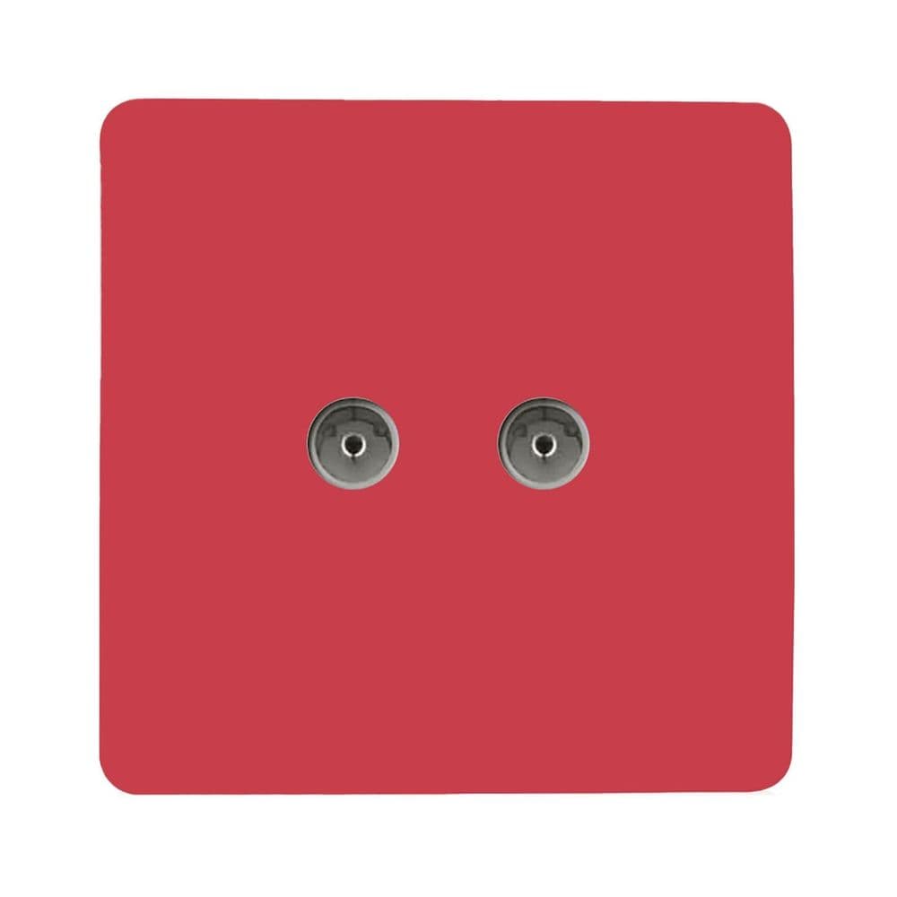 Trendi Switch 2 Gang Spare Faceplate For Co-Axial Modern Designer ...