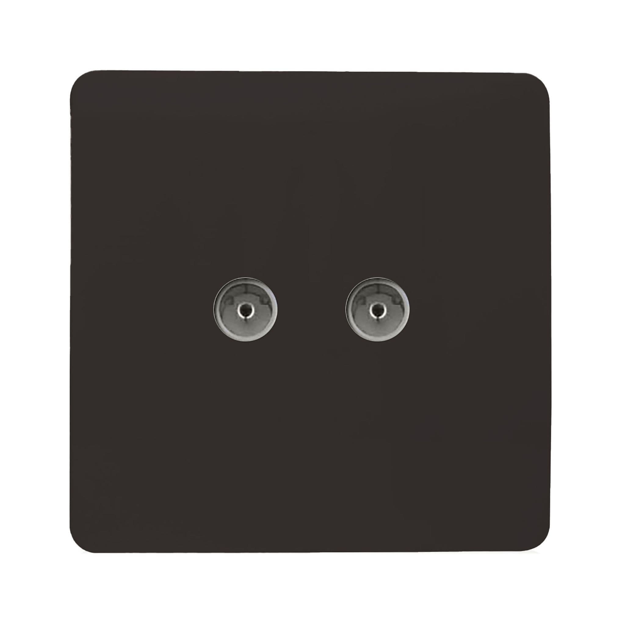 Trendi Switch 2 Gang Spare Faceplate For Co-Axial Modern Designer ...