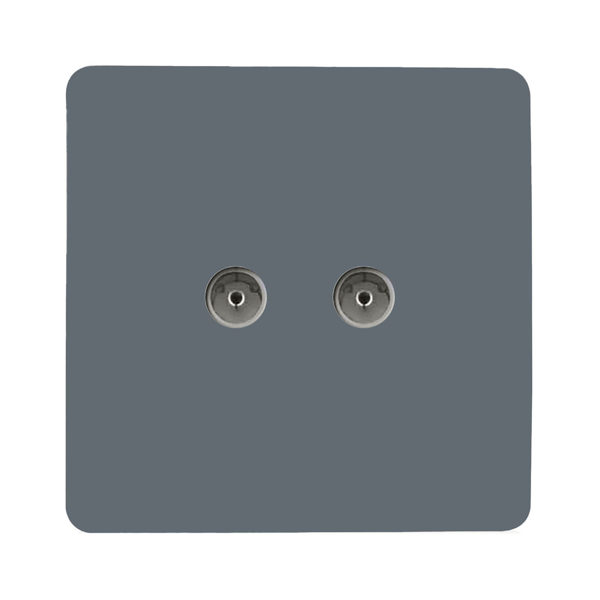 Trendi Switch 2 Gang Spare Faceplate For Co-Axial Modern Designer ...