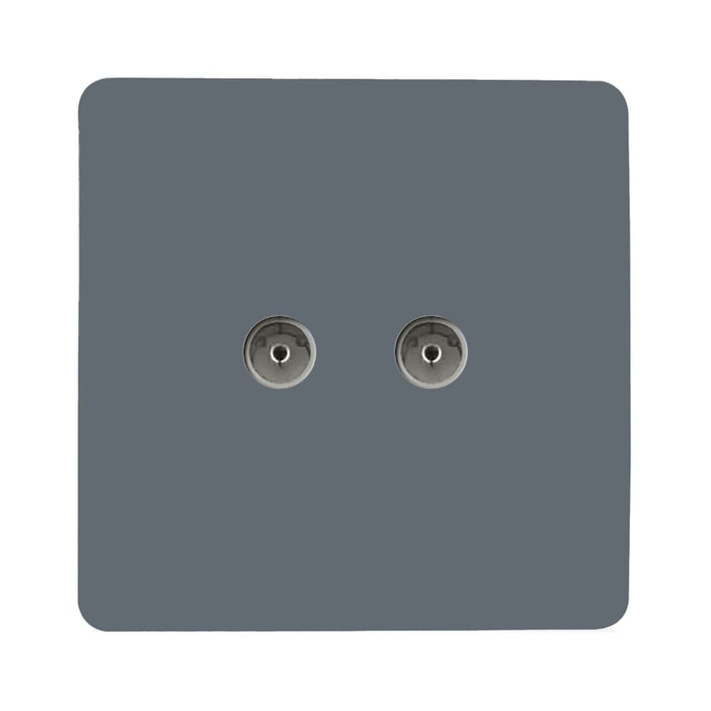 Trendi Switch 2 Gang Spare Faceplate For Co-Axial Modern Designer ...