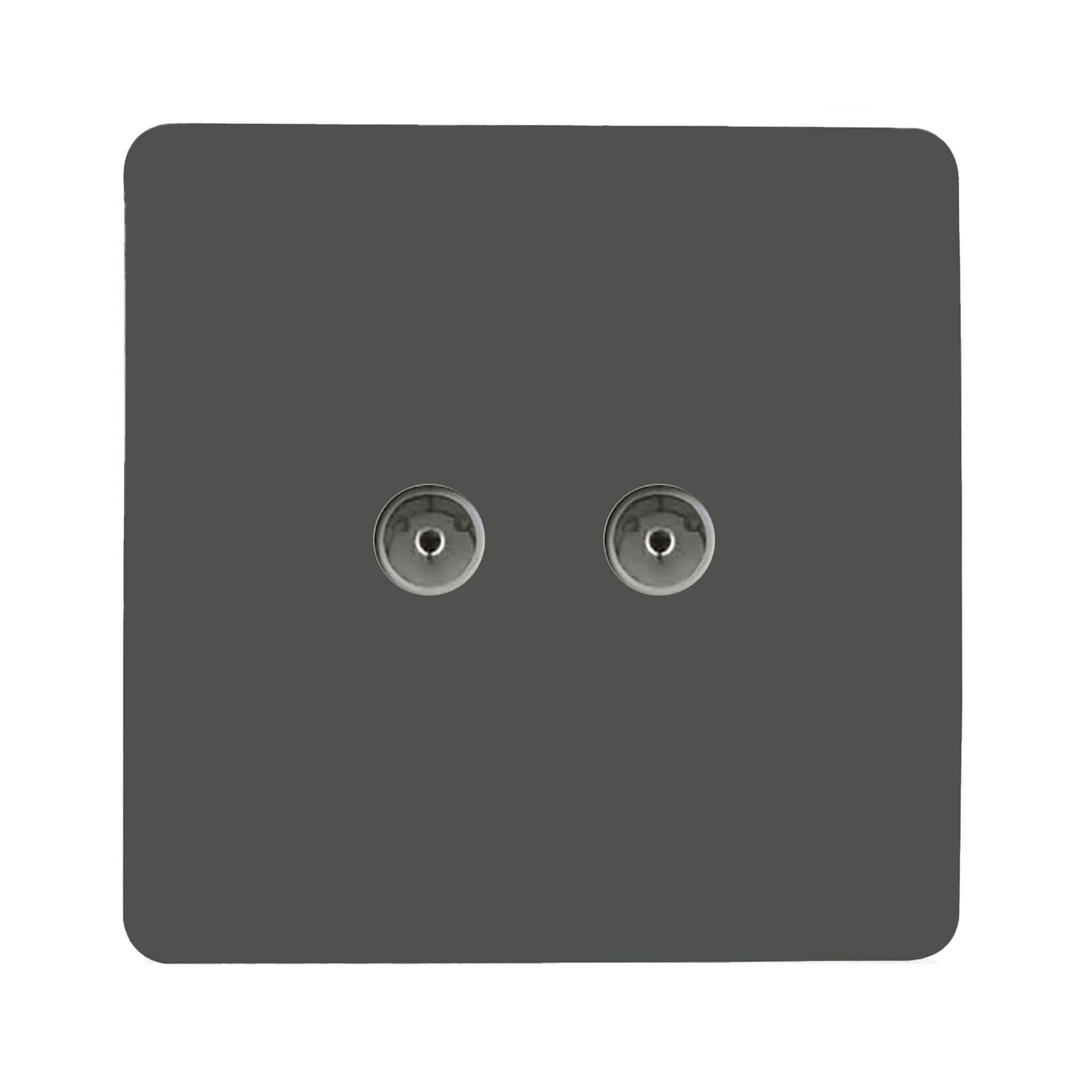 Trendi Switch 2 Gang Spare Faceplate For Co-Axial Modern Designer ...