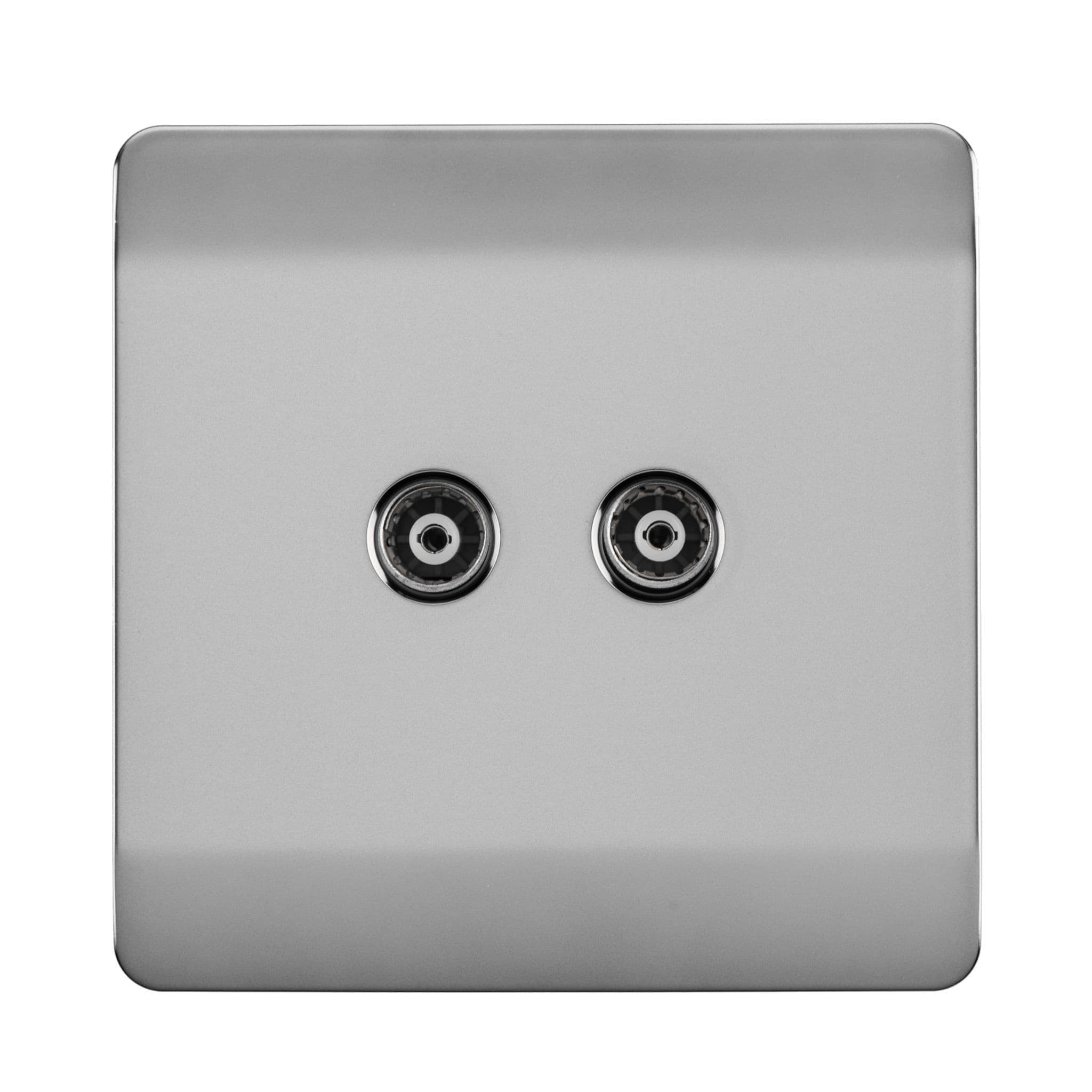 Trendi Switch 2 Gang Spare Faceplate For Co-Axial Modern Designer ...