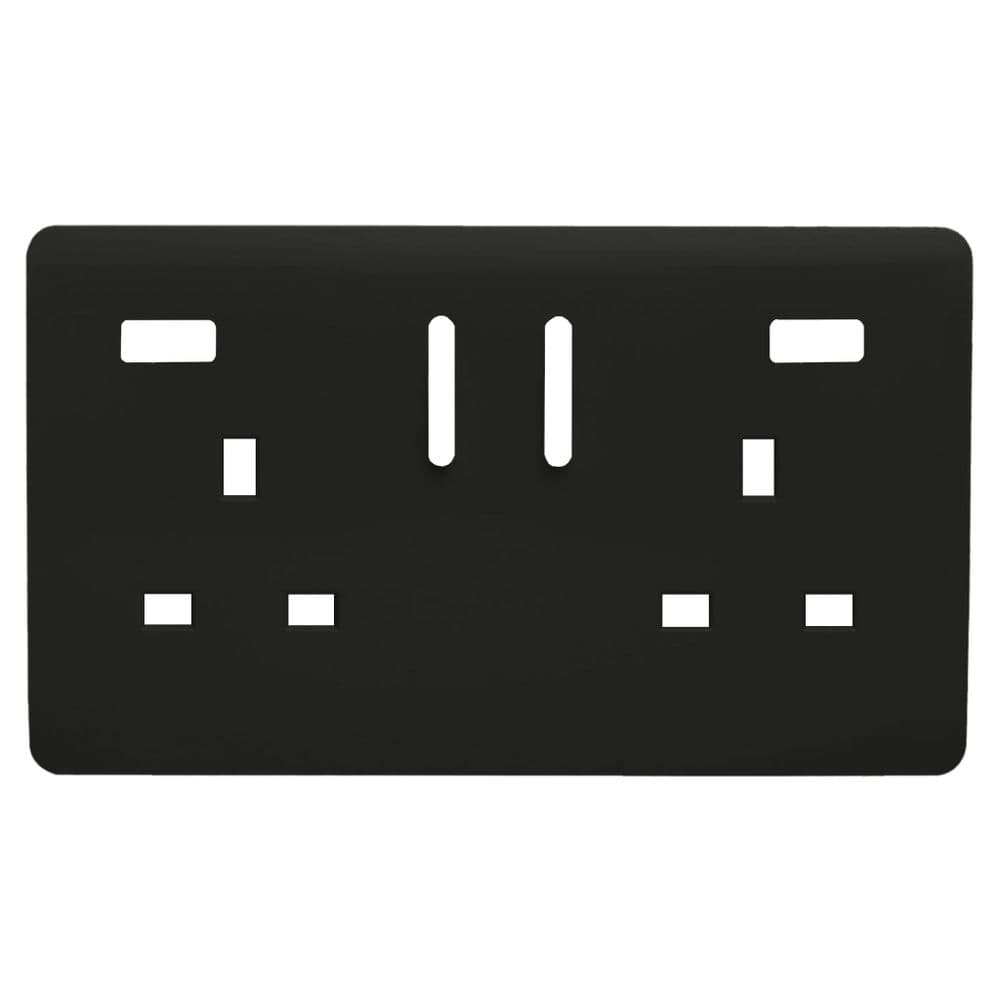 Trendi Switch 2 Gang USB Spare Faceplate For Modern Designer Plug ...