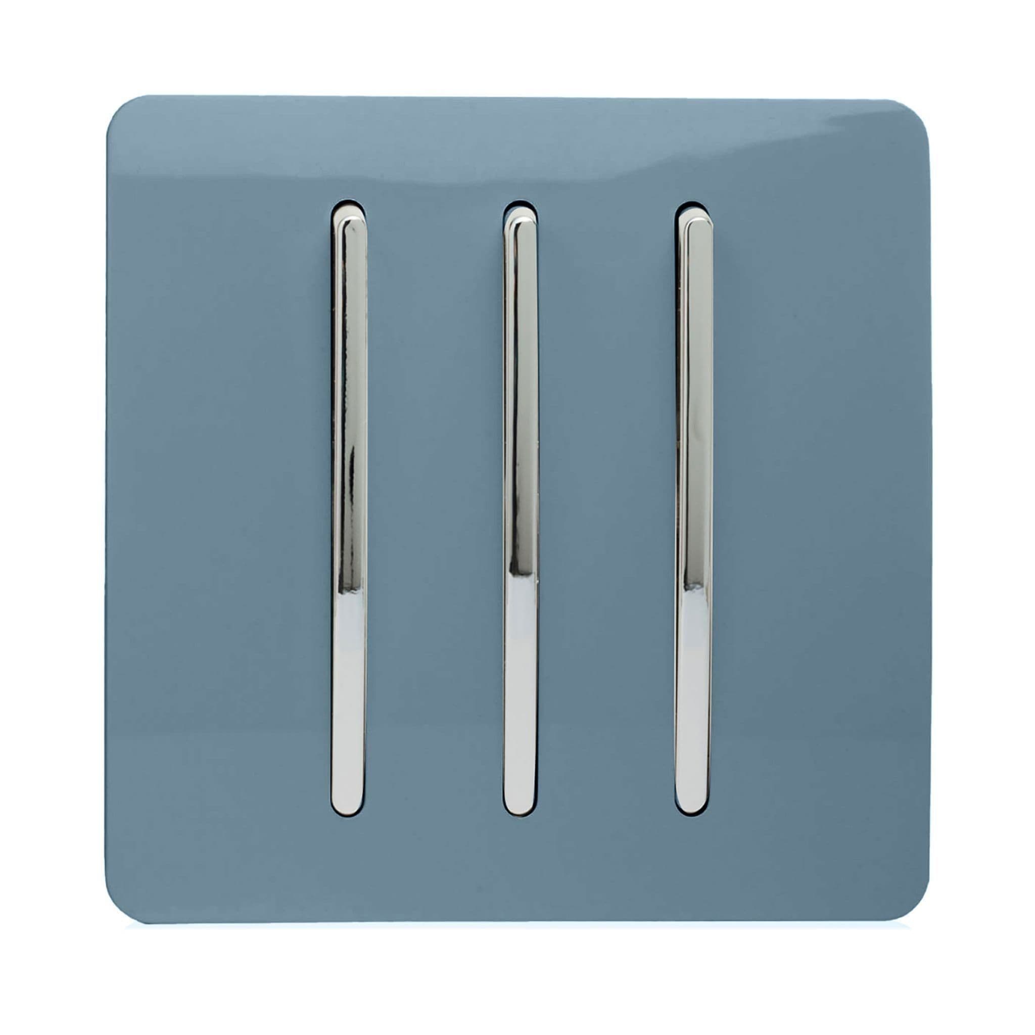 Trendi Switch 3 Gang 1 or 2 way Rocker Modern Designer Light Switch in ...