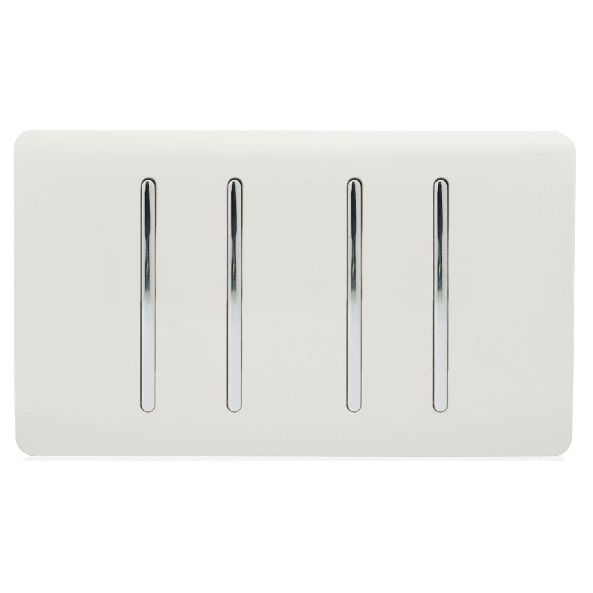 Trendi Switch 4 Gang Intermediate Rocker Modern Designer Light Switch ...