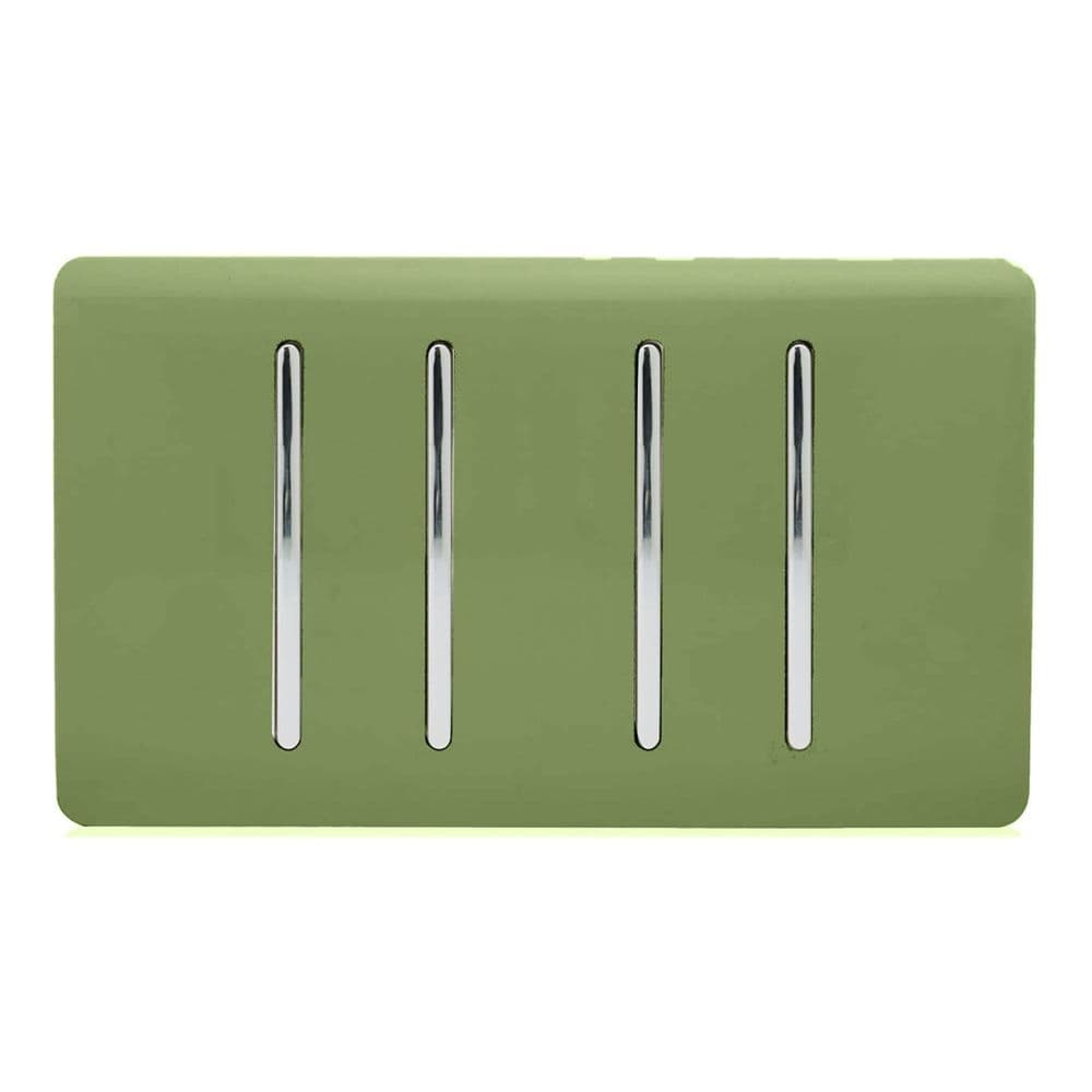 Trendi Switch 4 Gang Spare Twin Faceplate for Modern Designer Light ...