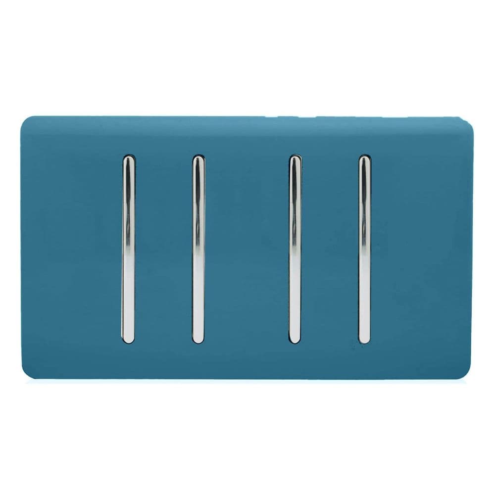 Trendi Switch 4 Gang Spare Twin Faceplate for Modern Designer Light ...