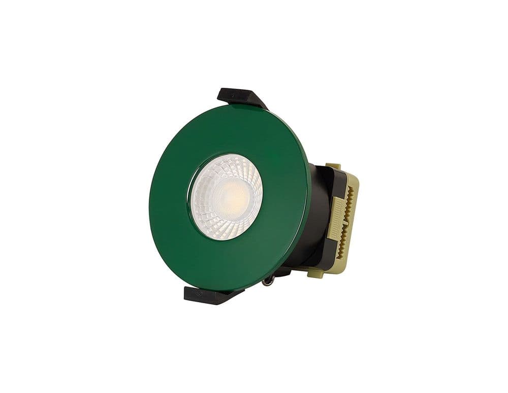Trendi Switch Dimmable IP65 CCT LED Fire Rated Downlight in Dark Forest ...