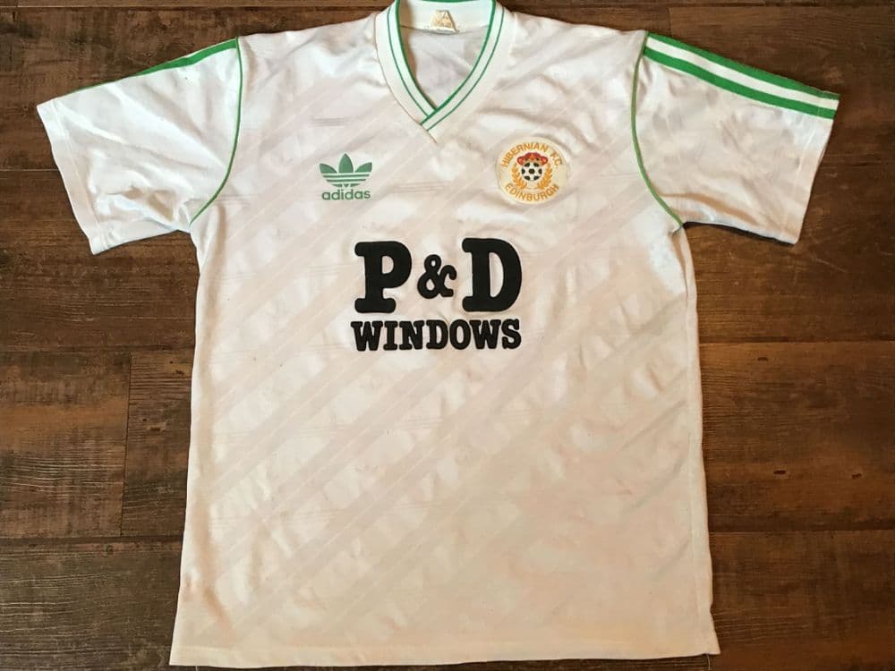 Global Classic Football Shirts | 1987 Hibs Vintage Old Soccer Jerseys