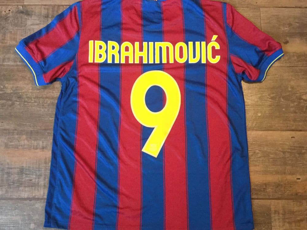 2009 2010 Barcelona Ibrahimovic Adults XL Classic Football Shirt Camiseta