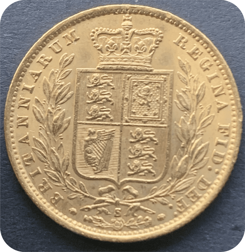 1875 Gold Sovereign Coin Sydney Mint GEF
