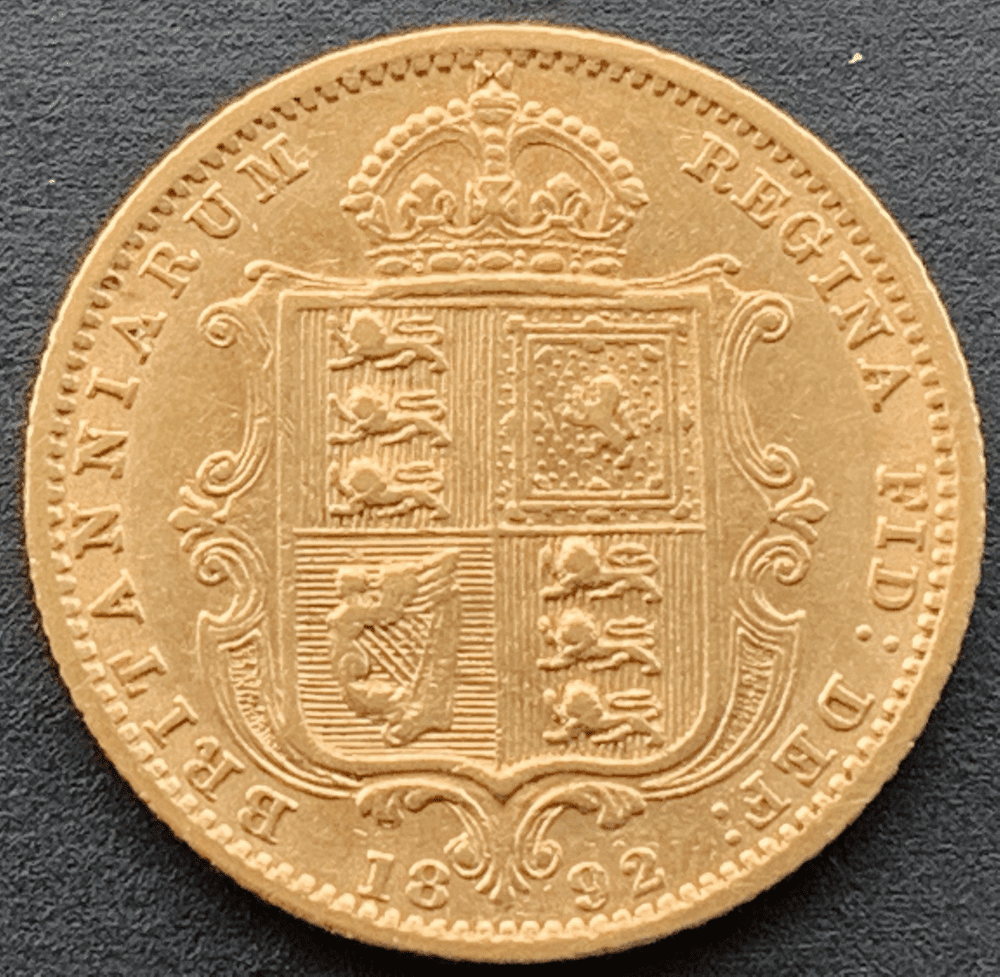 1892 Half Gold Sovereign