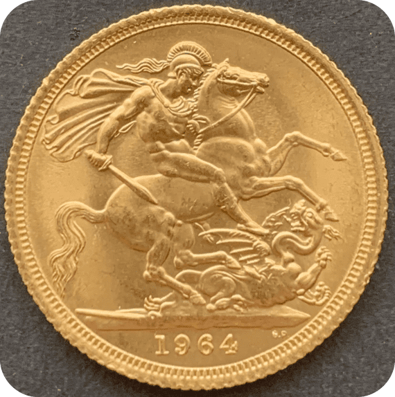 1964 Full Gold Sovereign in a Luxury Wooden Case