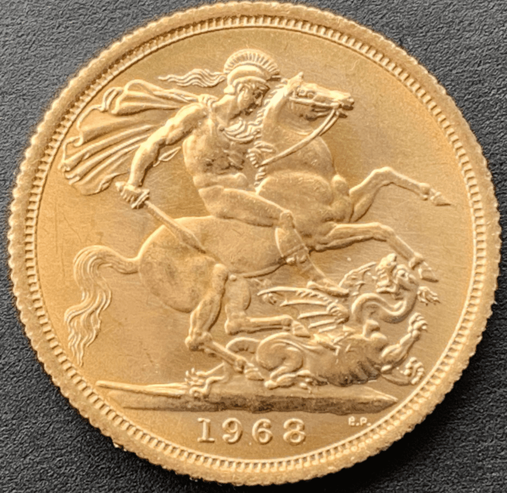 1968 Full Gold sovereign 22ct Solid Gold