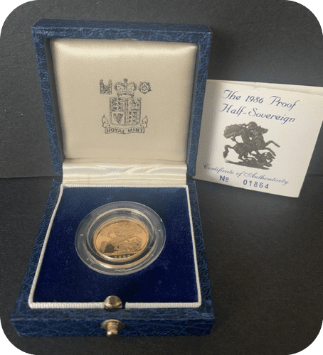 1986 Proof Half Gold Sovereign