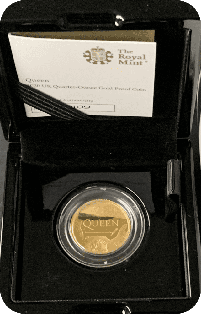 2020 Queen Music Legend Gold Proof 1/4 Ounce 25