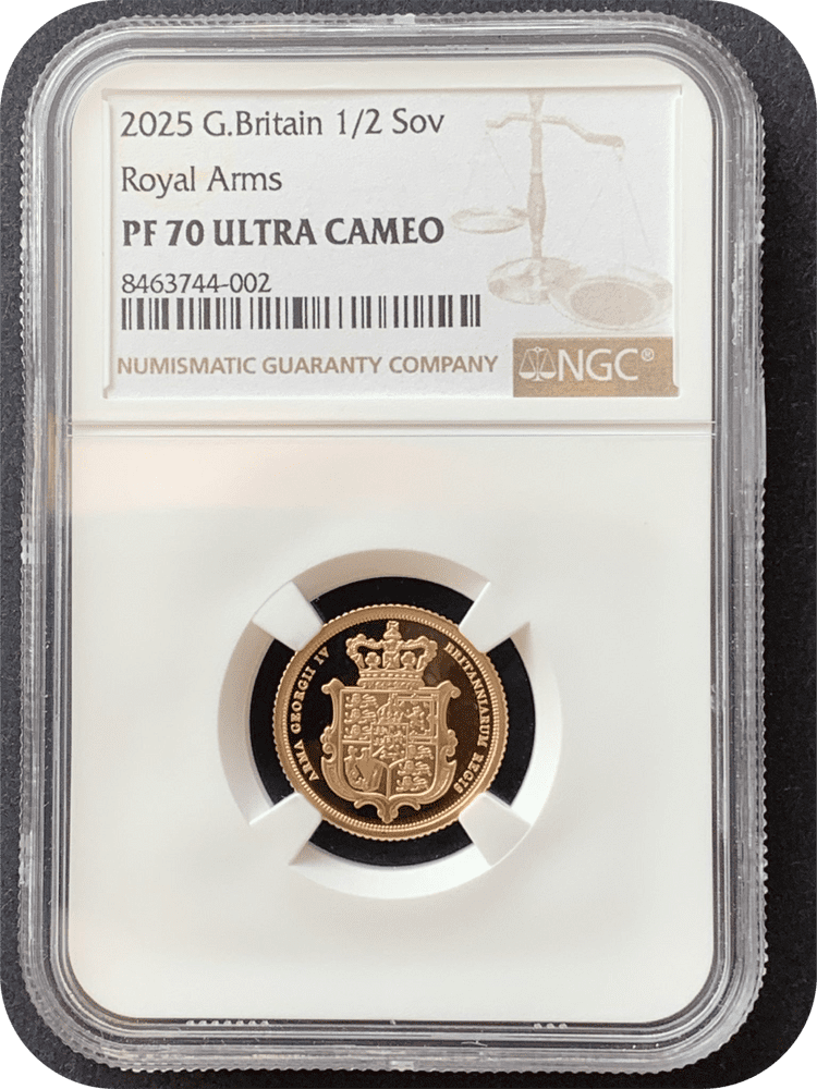 2025 Gold Proof Half Sovereign NGC PF 70 Ultra Cameo