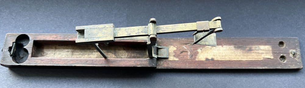 Antique Mahogany and Brass Folding Sovereign Coin Scale